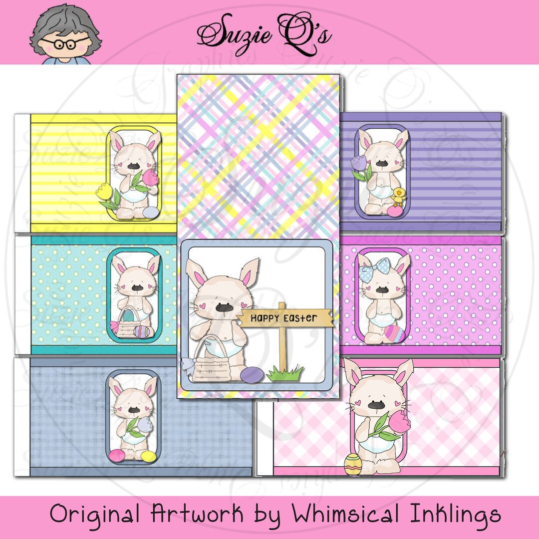 Easter Mini Candy Wrapper and Topper Set, 6 Wrapper Designs - Digital ...