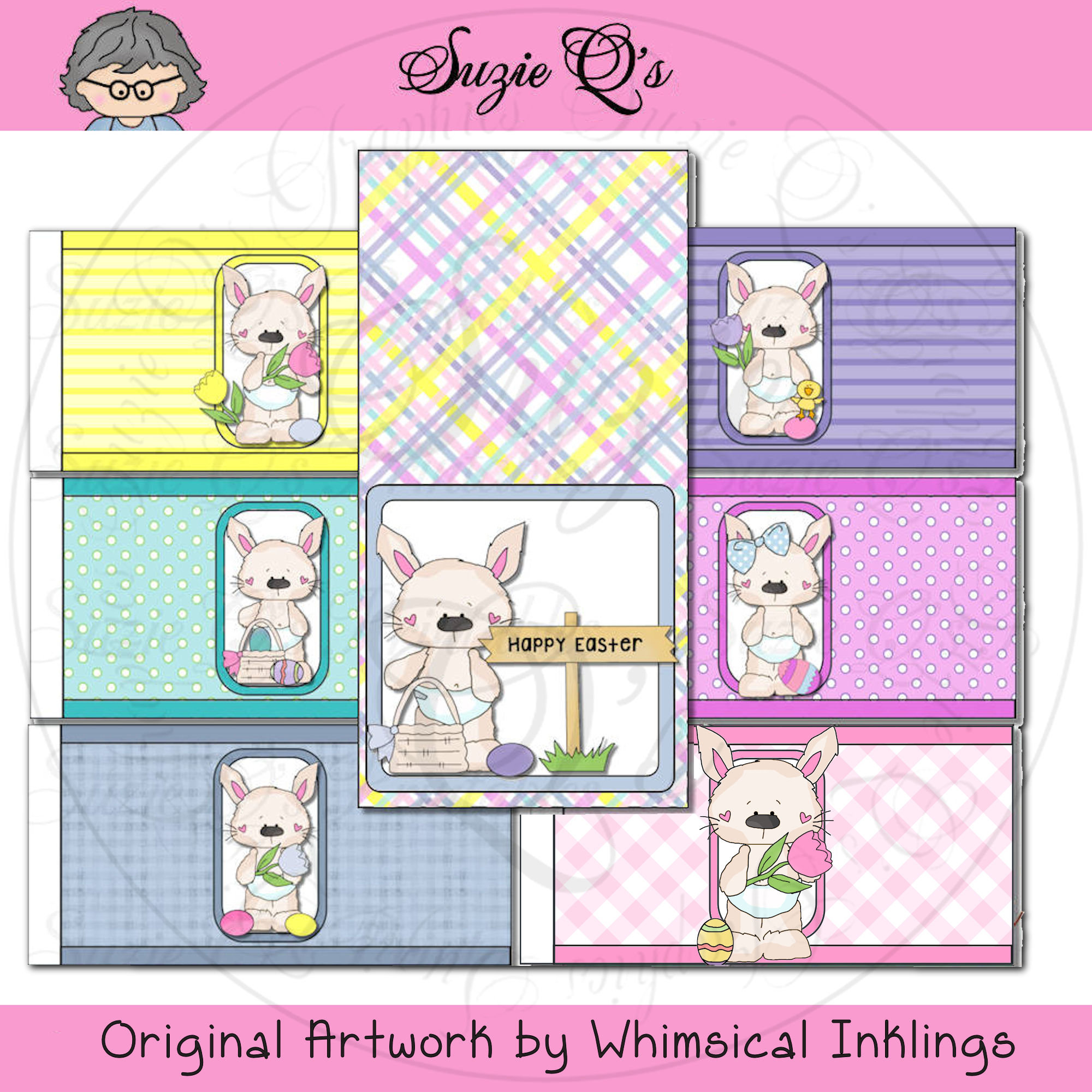Easter Mini Candy Wrapper and Topper Set, 6 Wrapper Designs - Digital ...