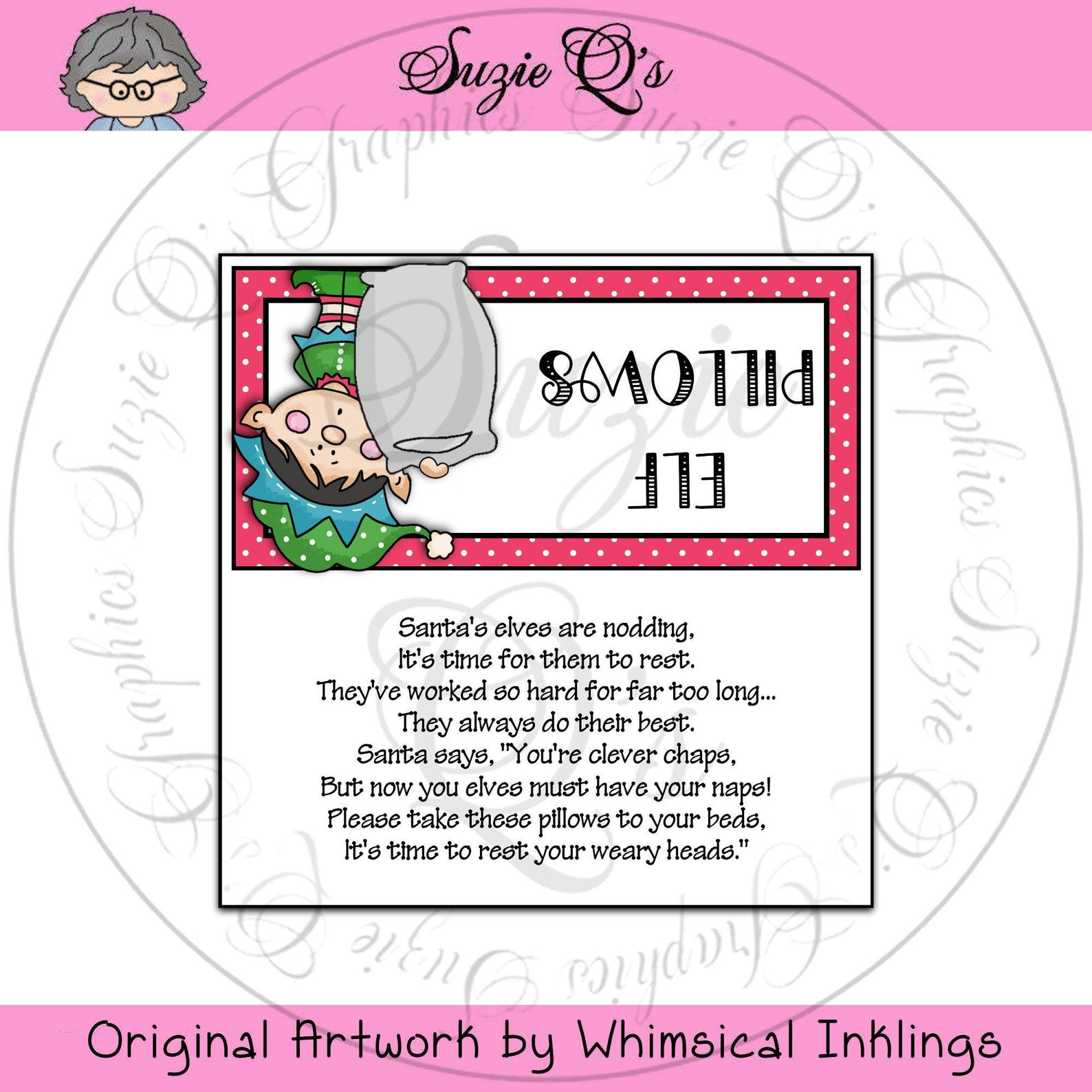 Elf Pillows Bag Topper - Digital Printable - Immediate Download - Etsy