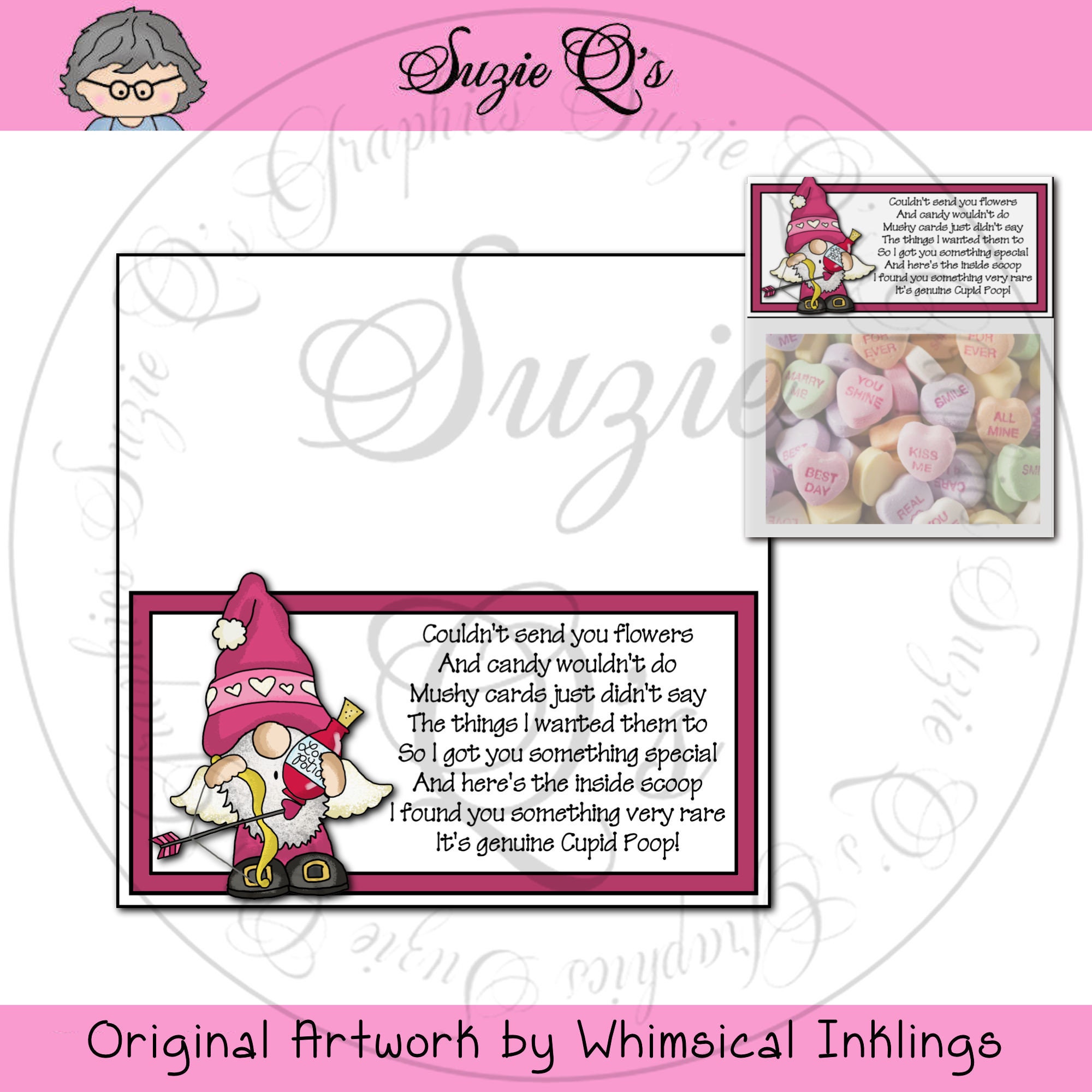 Cupid Poop Bag Topper Digital Printable Immediate Download - Etsy