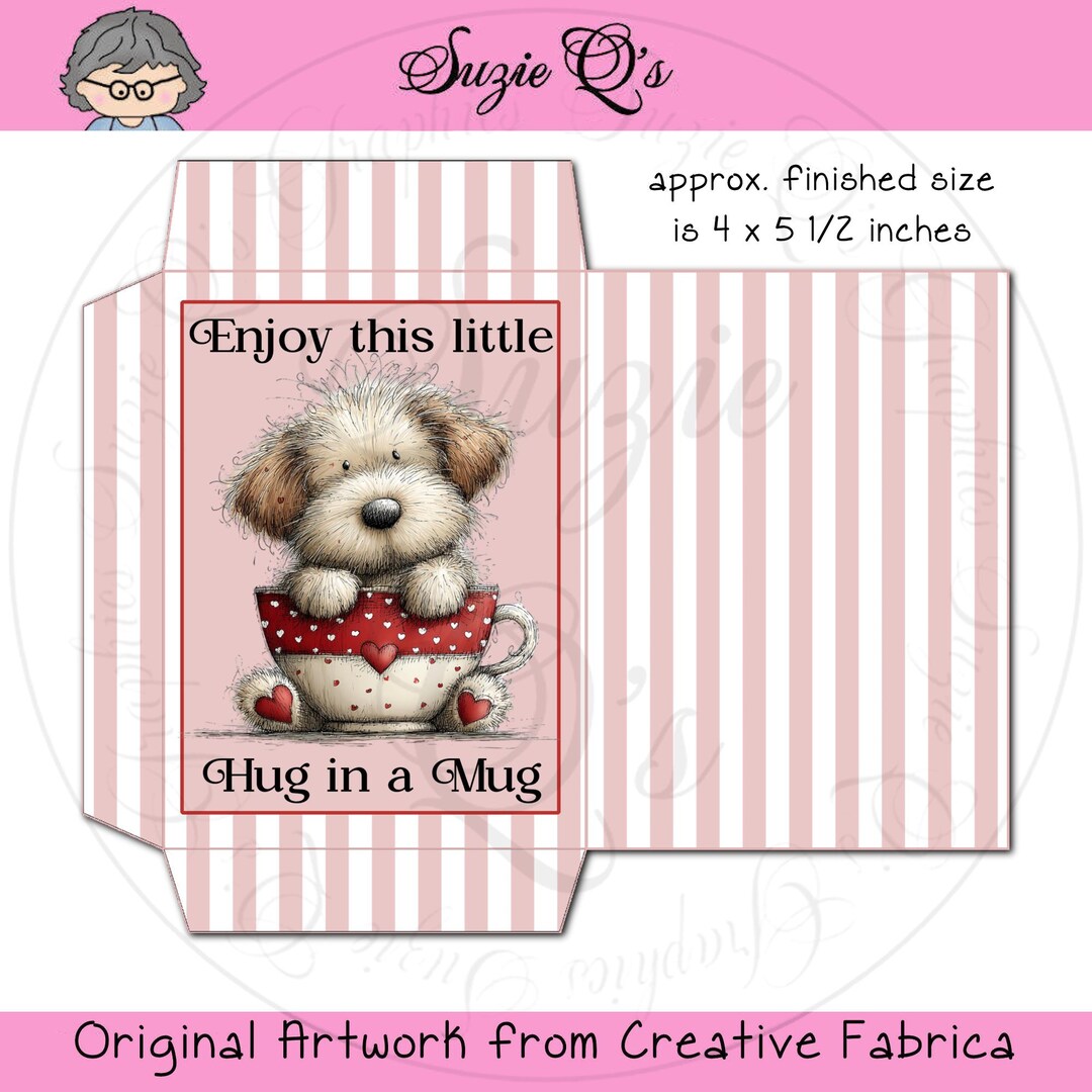 Hug in a Mug Cocoa Envelope - Digital Printable - Good Seller for ...