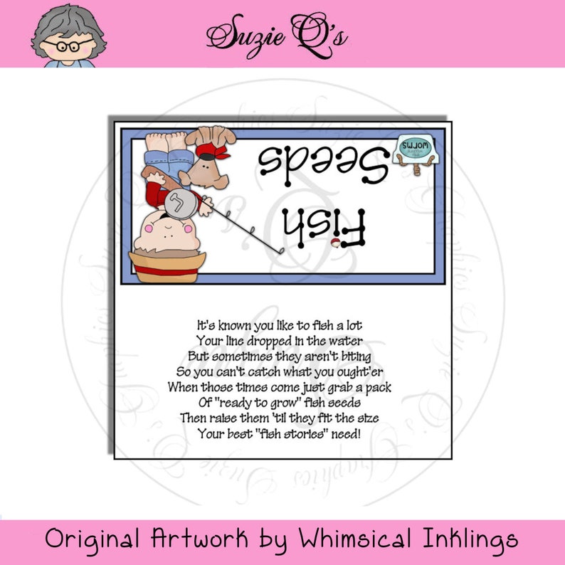 Fish Seeds Bag Topper Digital Printable Immediate Download - Etsy