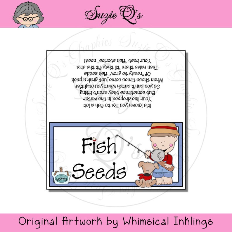 Fish Seeds Bag Topper Digital Printable Immediate Download - Etsy