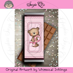 Breast Cancer Awareness Candy Bar Wrappers Digital Printable Immediate Download - Etsy