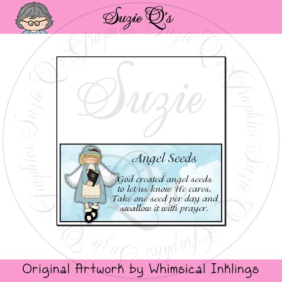 Angel Seeds Topper 1 Digital Printable Great Craft Show | Etsy