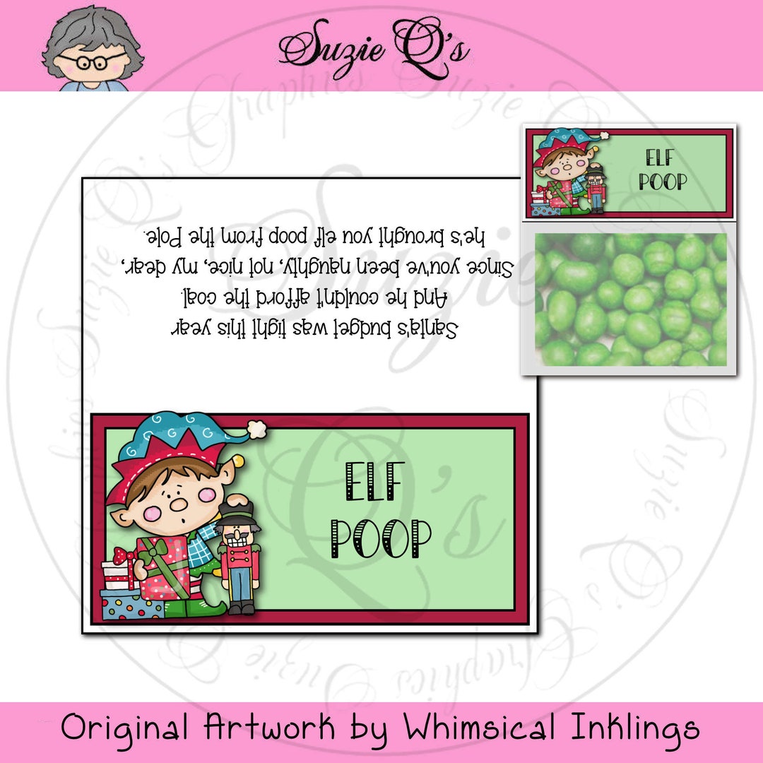 Elf Poop Bag Topper - Digital Printable - Immediate Download - Etsy