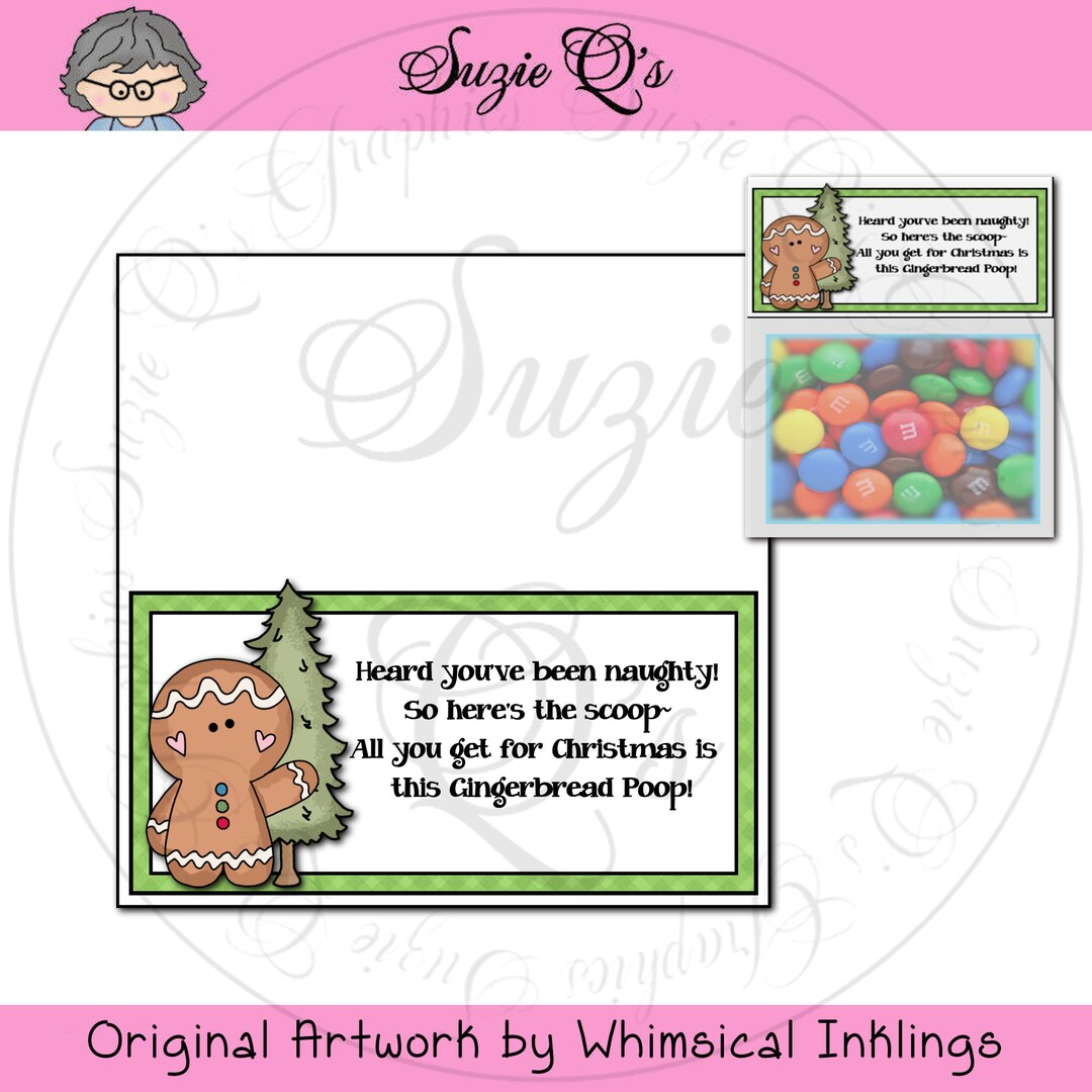 Gingerbread Poop Bag Topper Digital Printable Immediate Download - Etsy