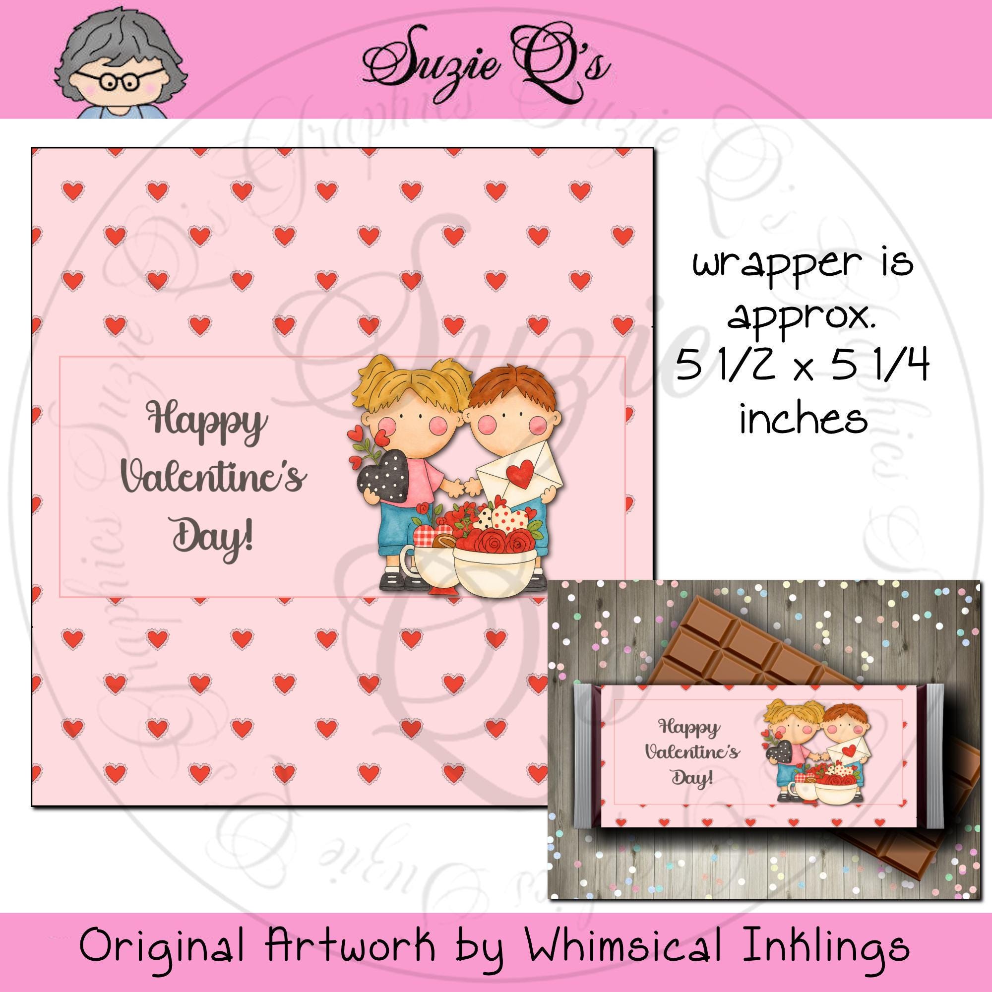 Valentine Cuties Candy Bar Wrapper - Digital Printable - Immediate ...