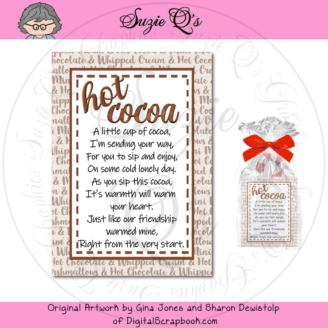 Hot Cocoa 5x7 Card - Digital Printable - Immediate Download - Etsy