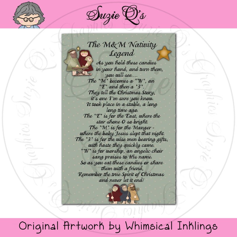 M and M Christmas Story - Etsy