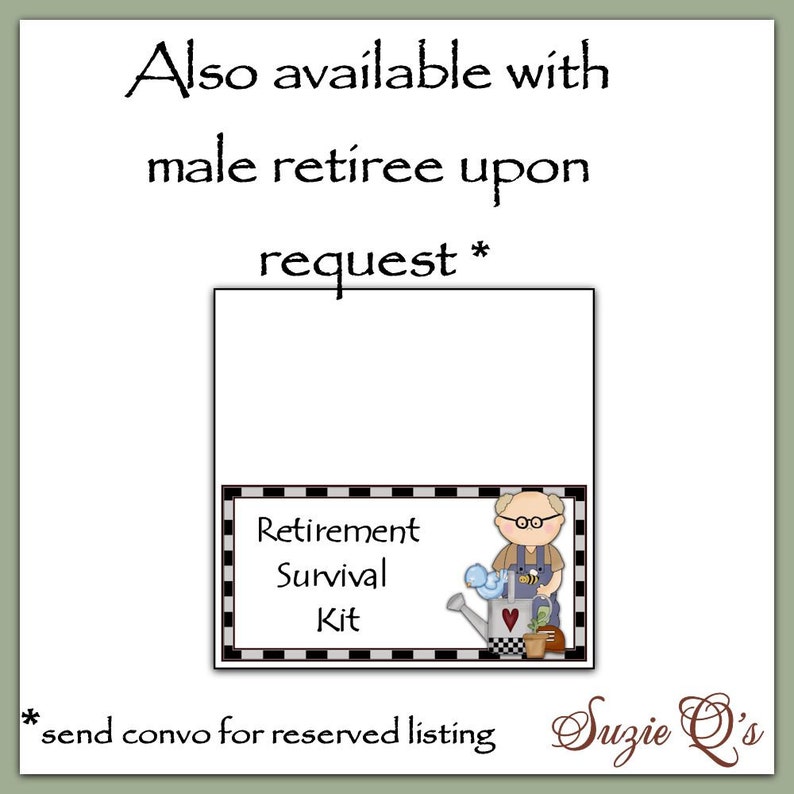 Retirement Survival Kit includes Topper and Card Digital | Etsy Retirement Survival Kit includes Topper and Card Digital | Etsy