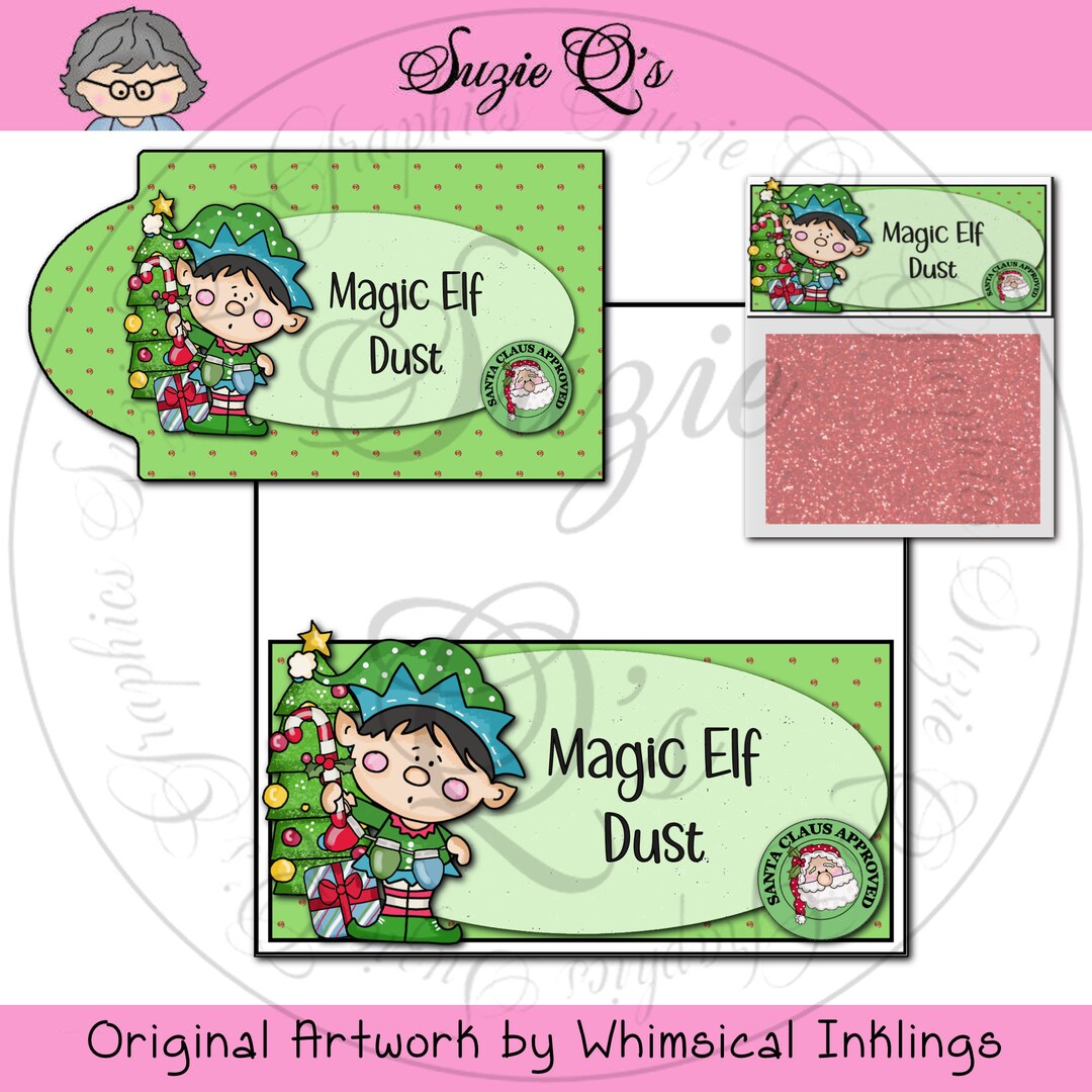 Magic Elf Dust Bag Topper & Tag - Digital Printable - Good Craft Show ...
