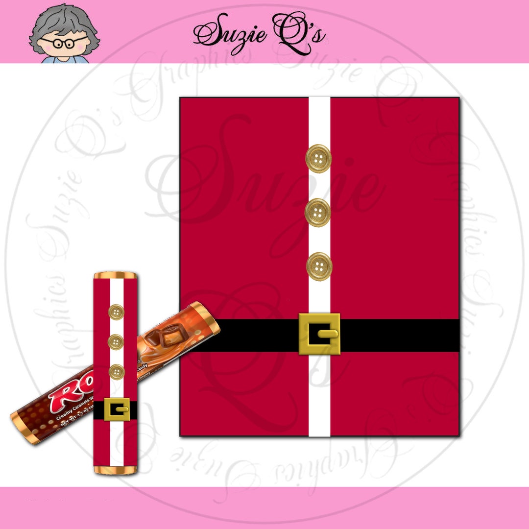 Santa Rolo Candy Wrapper - Digital Printable - Immediate Download - Etsy