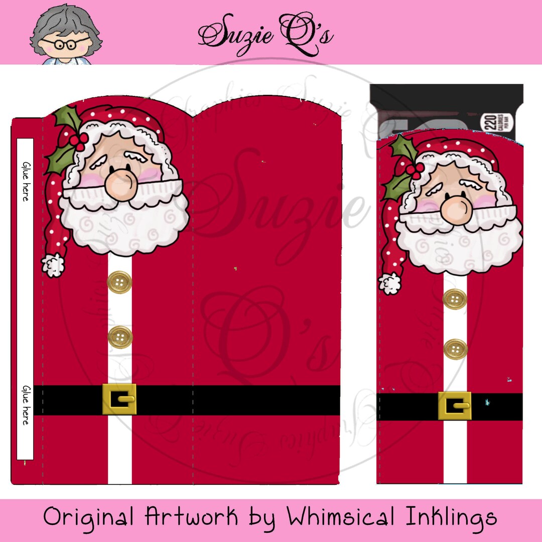 Santa Candy Bar Sleeve - Digital Printable - Immediate Download - Etsy