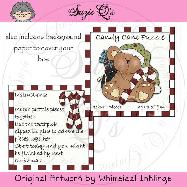 Candy Cane Puzzle - Etsy