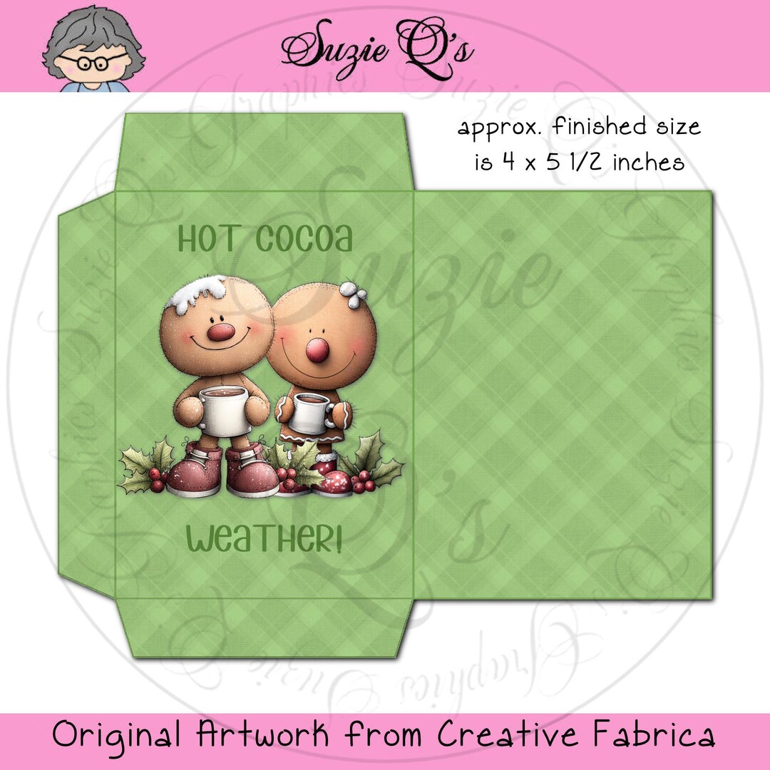 Hot Cocoa Weather Envelope - Digital Printable - Good Seller for Winter ...