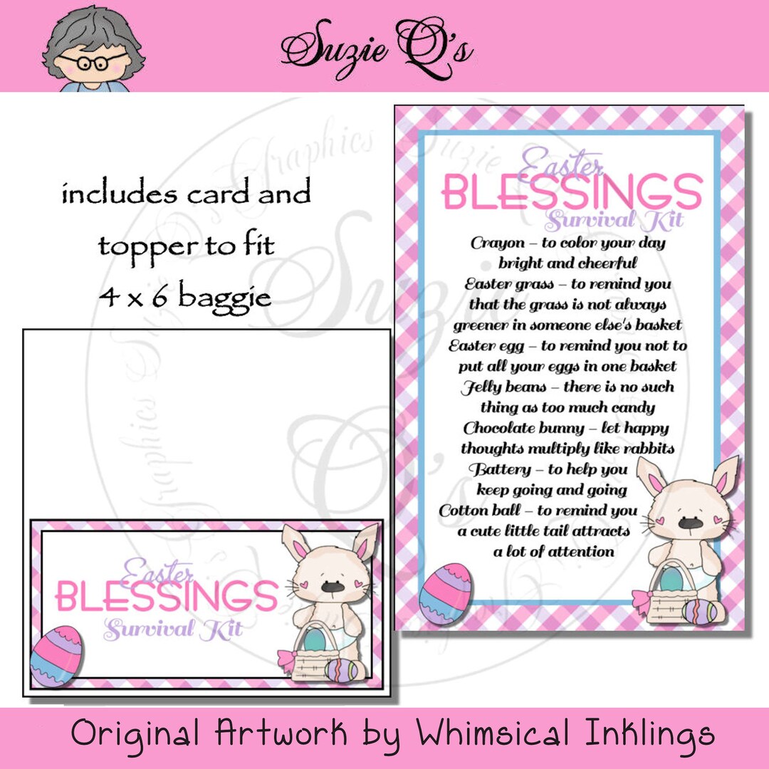 Easter Blessings Survival Kit Includes Topper and Card - Digital ...