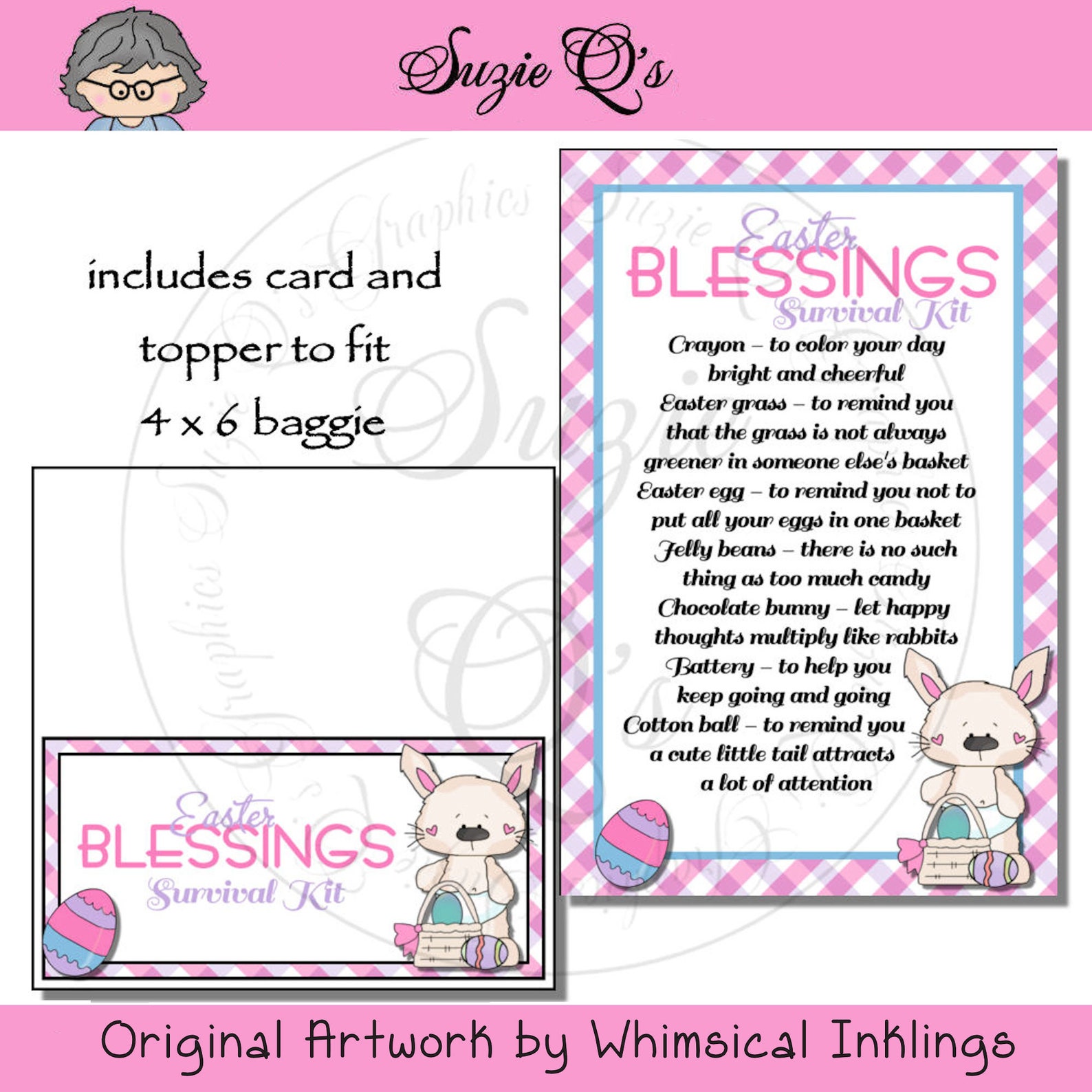 Easter Blessings Survival Kit Includes Topper and Card - Etsy
