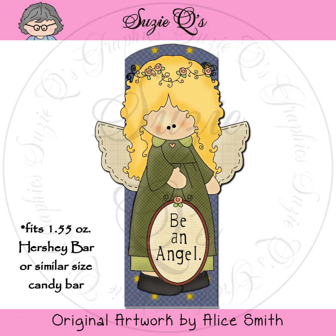 Angel 3D Candy Bar Wrapper Digital Printable Immediate - Etsy