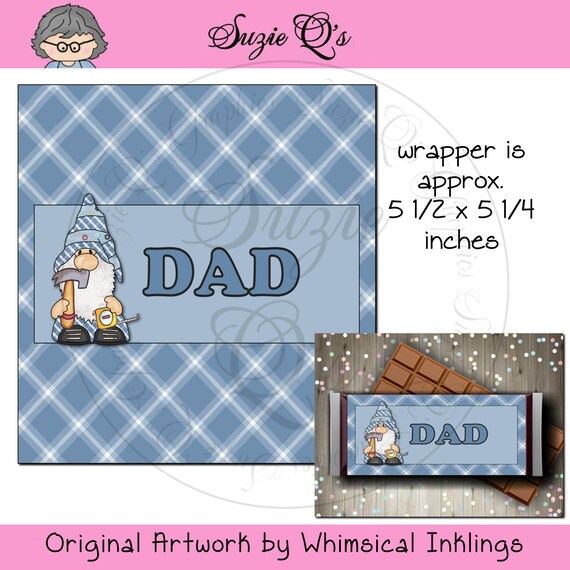 Dad Candy Bar Wrapper Perfect for Father's Day Digital - Etsy