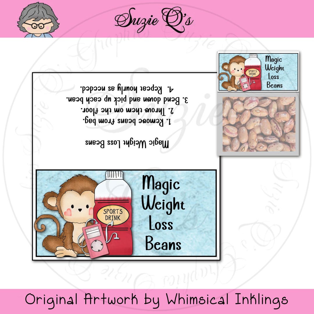 Magic Weight Loss Beans Topper - Digital Printable - Immediate Download ...