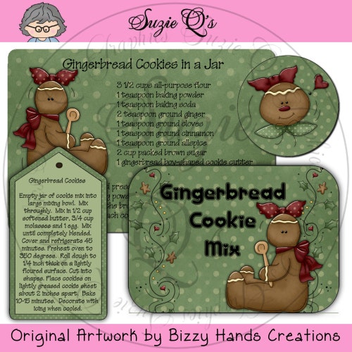 Reindeer Cookie Mix in a Jar Kit Labels Tag and Recipe - Etsy