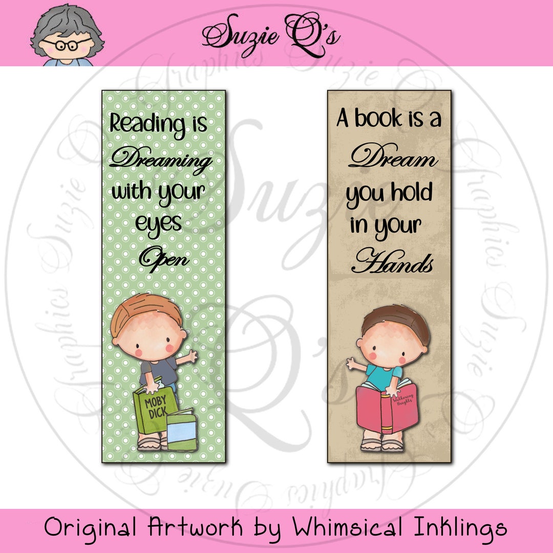 Bookmarks With Boys Digital Printable Immediate Download - Etsy