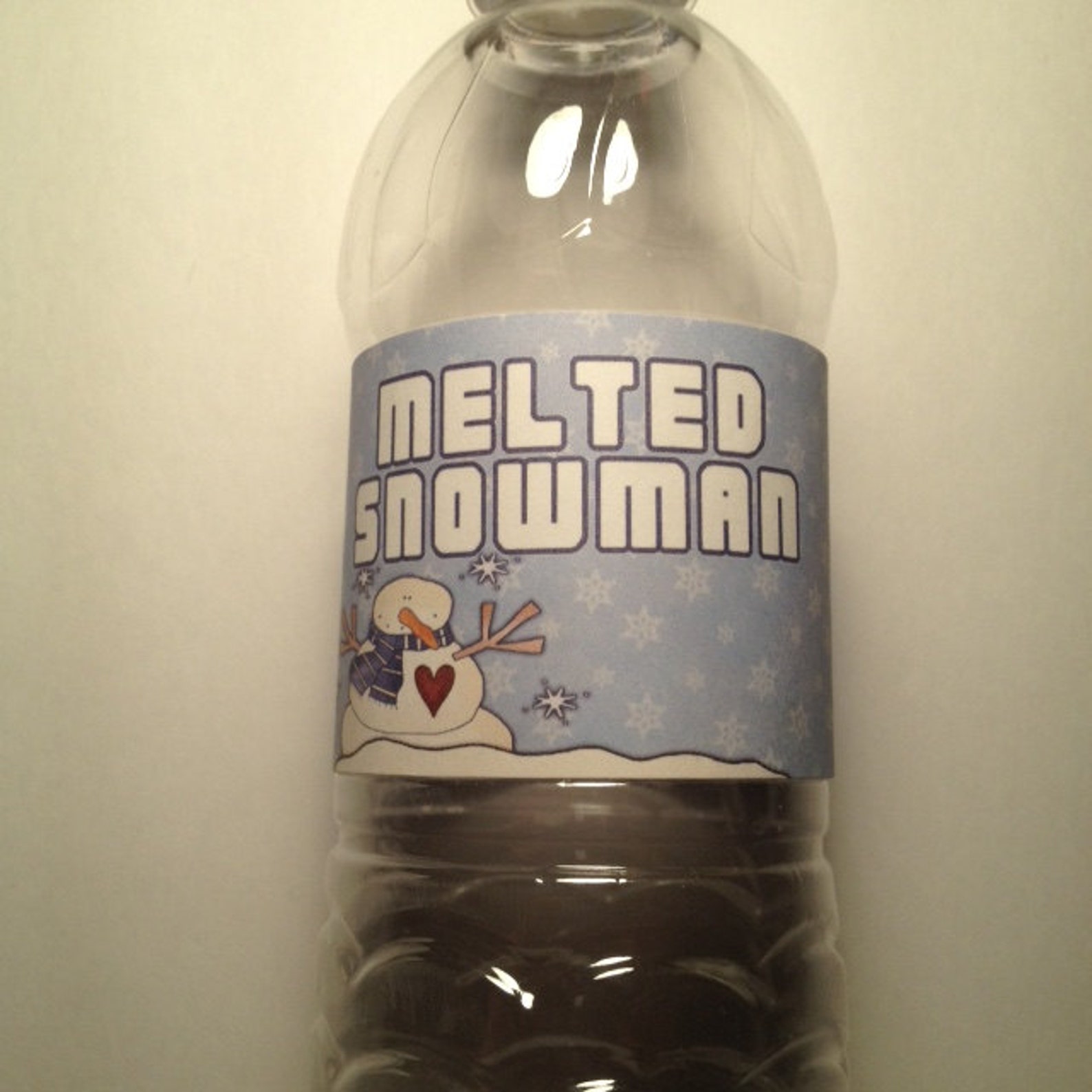 Melted Snowman Water Bottle Labels Dgital Printable - Etsy