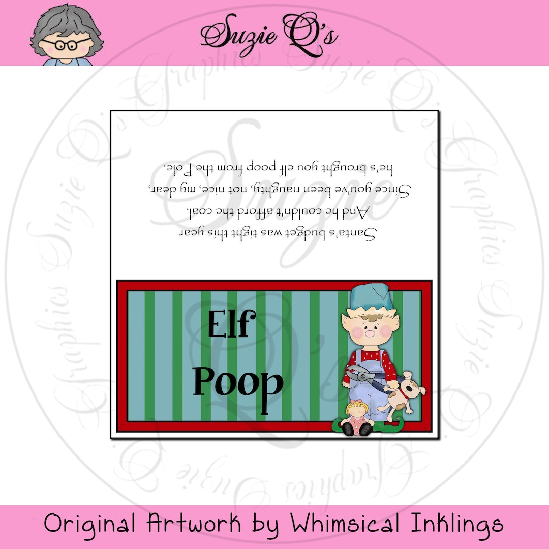 Elf Poop Bag Topper Digital Printable Immediate Download - Etsy