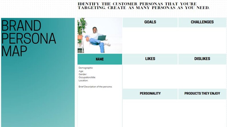 Brand Persona Map Template Editable and Detailed - Etsy