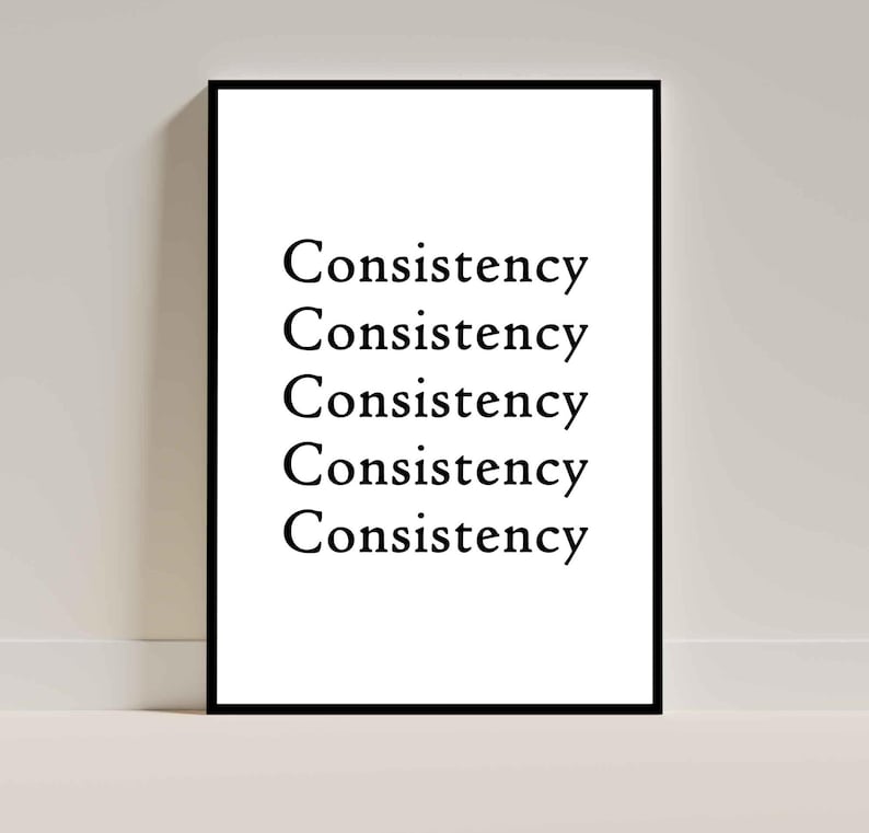 Consistency | Motivational Digital Poster | Instant Download ...