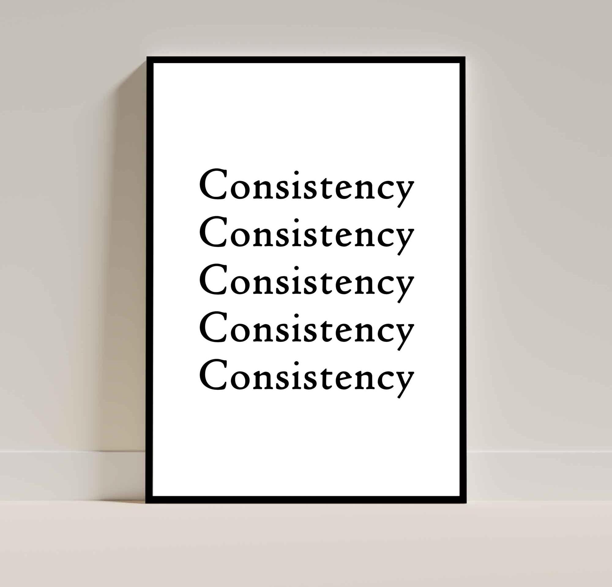 Consistency | Motivational Digital Poster | Instant Download ...