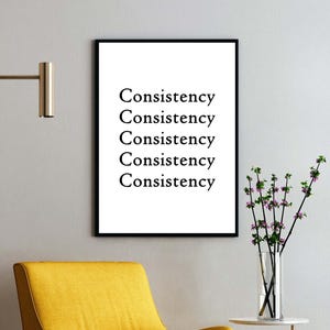 Consistency | Motivational Digital Poster | Instant Download ...