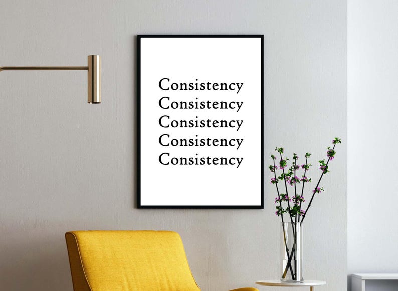 Consistency | Motivational Digital Poster | Instant Download ...