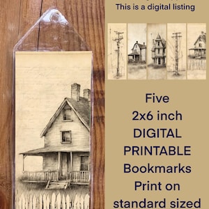 Printable Bookmarks, Instant Download, Digital, Collage, Mixed Media ...