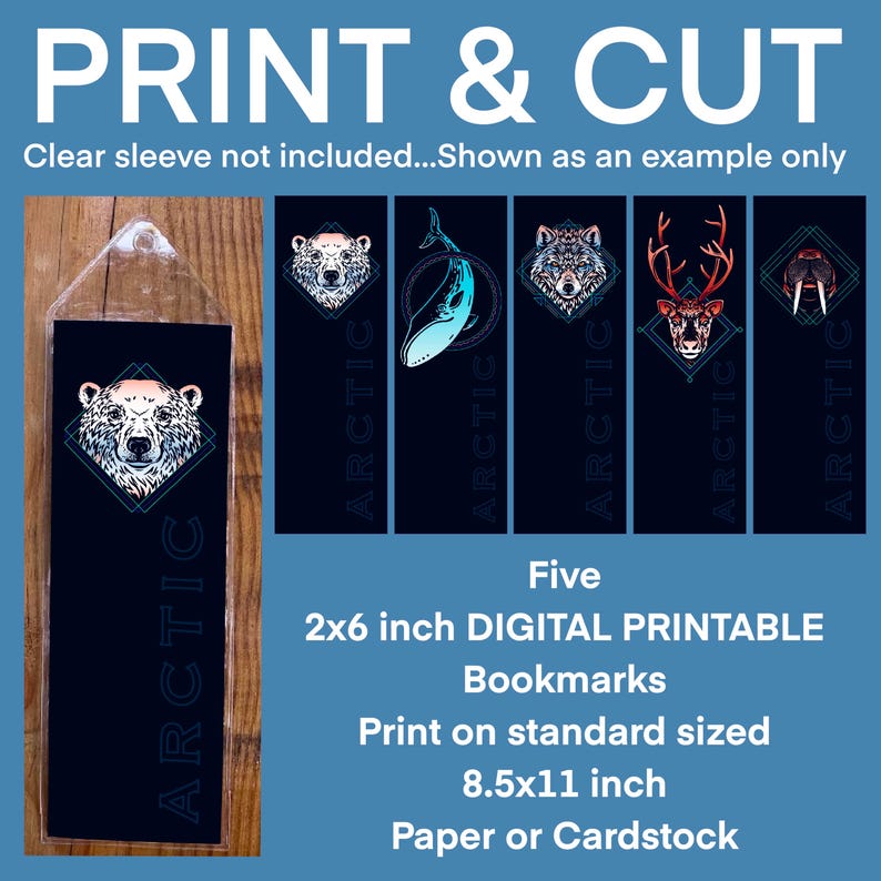 Printable Bookmarks, Instant Download, Digital, Collage, Mixed Media ...