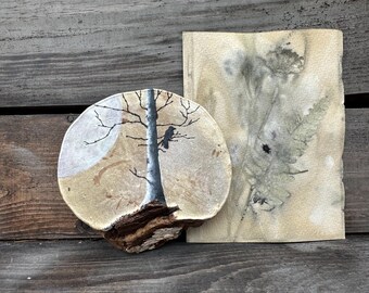 Artist Conk Art | Moon | Crow | Eco Print | Gift Set | Mushroom | Raven ...