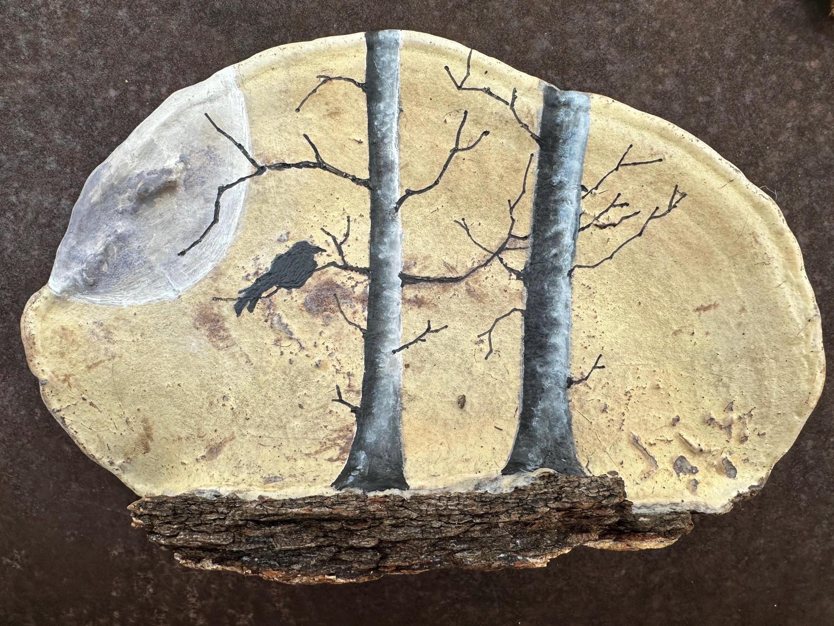 Artist Conk Art | Moon | Crow | Eco Print | Gift Set | Mushroom | Raven ...