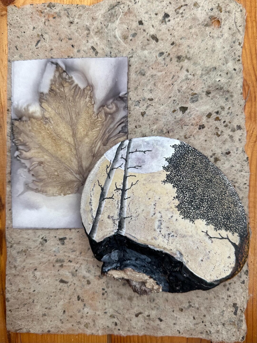 Artist Conk Art Eco Print Gift Set Mushroom Forest Canvas Tree Moon ...