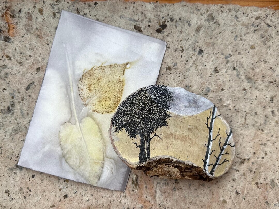 Artist Conk Tree Moon Watercolor Ink - Etsy