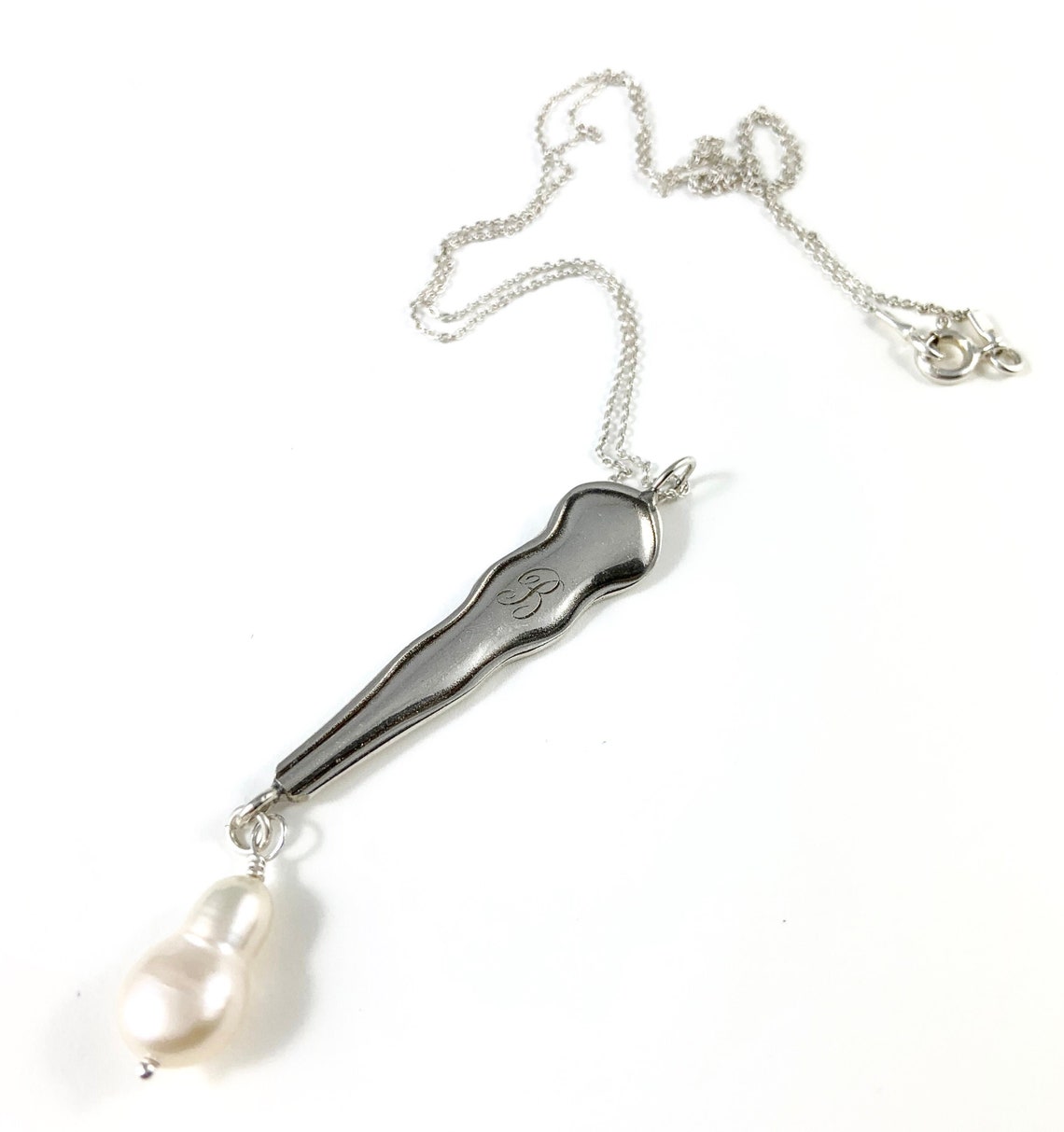 B Necklace Letter B Necklace Monogram B Jewelry Initial - Etsy