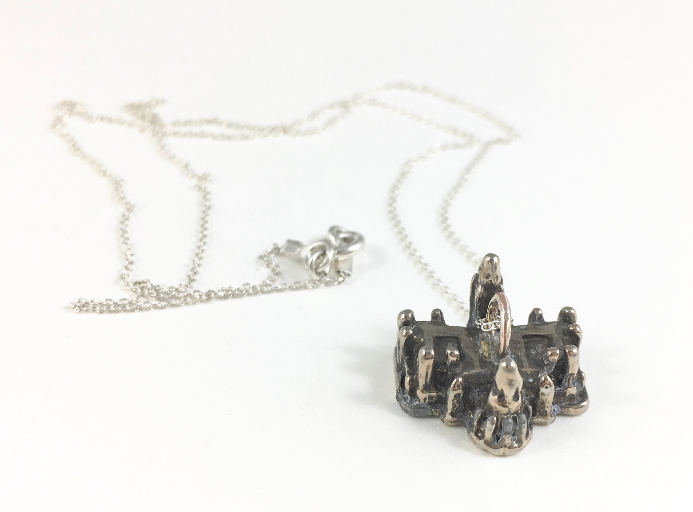 Castle Necklace Castle Charm Castle Jewelry Spoon necklace | Etsy