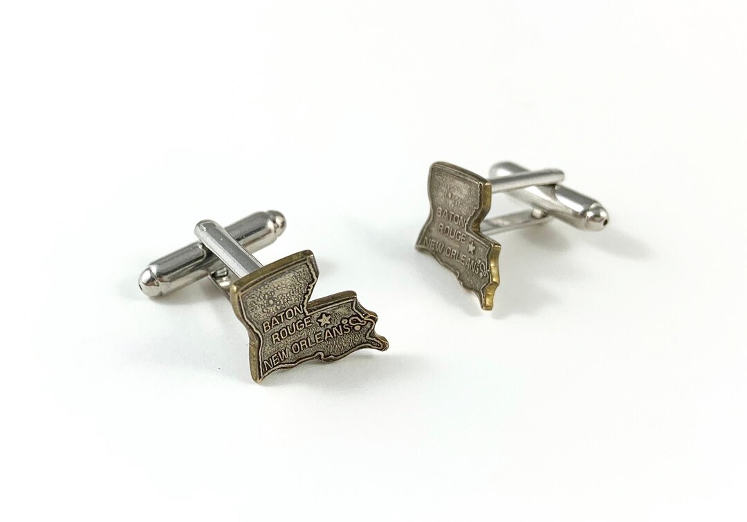 Louisiana Cufflinks, Louisiana Man, Louisiana Gift, Louisiana Map ...