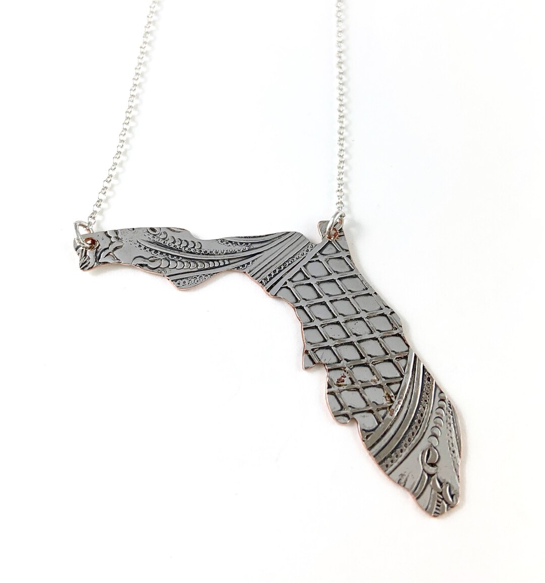 Florida Necklace, Florida Gift, Florida Map Necklace, Florida Jewelry ...