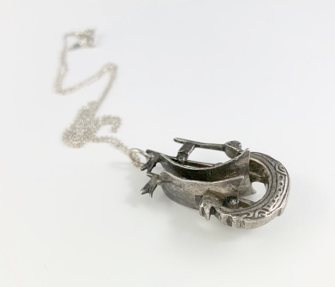 Viking Ship Necklace Viking Ship Charm Viking Necklace | Etsy