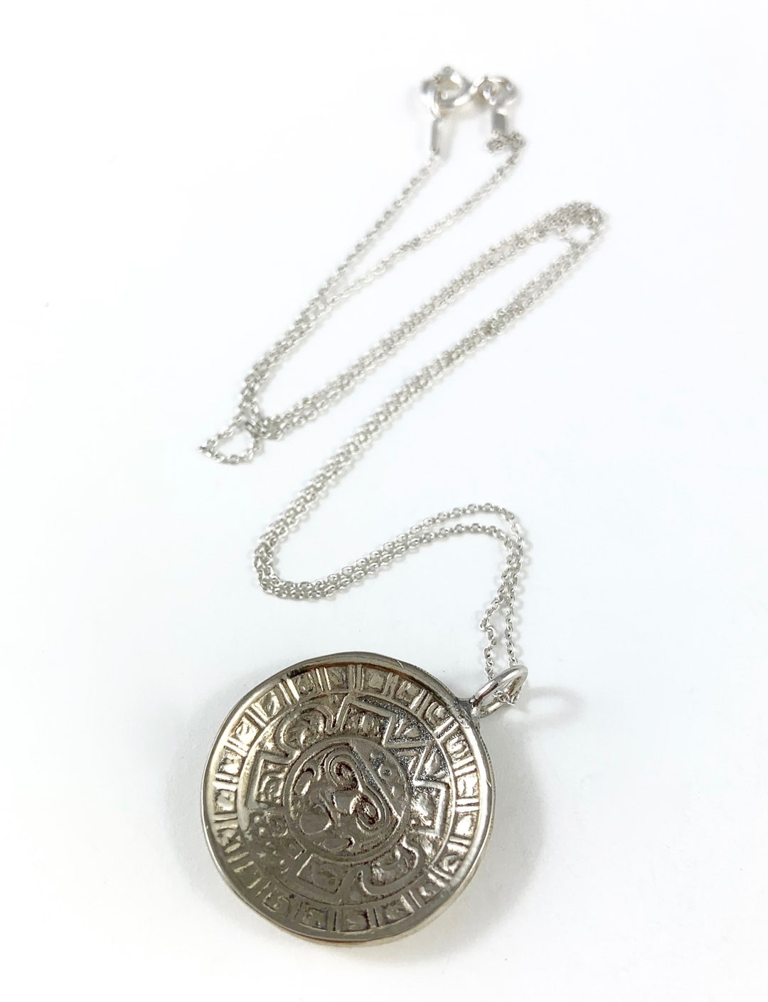 Mexico Necklace, Aztec Necklace, Sterling Bowl Necklace, Spoon Necklace ...