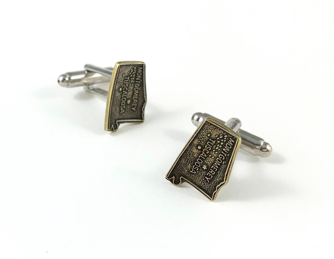 Alabama Cufflinks, Alabama Map, Alabama Man Gift, Alabama Groom ...