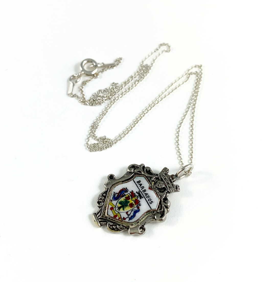 Barbados Necklace, Barbados Charm, Barbados Jewelry, Barbados Pendant ...