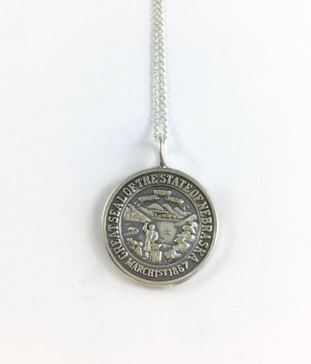 Nebraska Necklace, Nebraska Pendant, Spoon Jewelry, Nebraska Jewelry ...