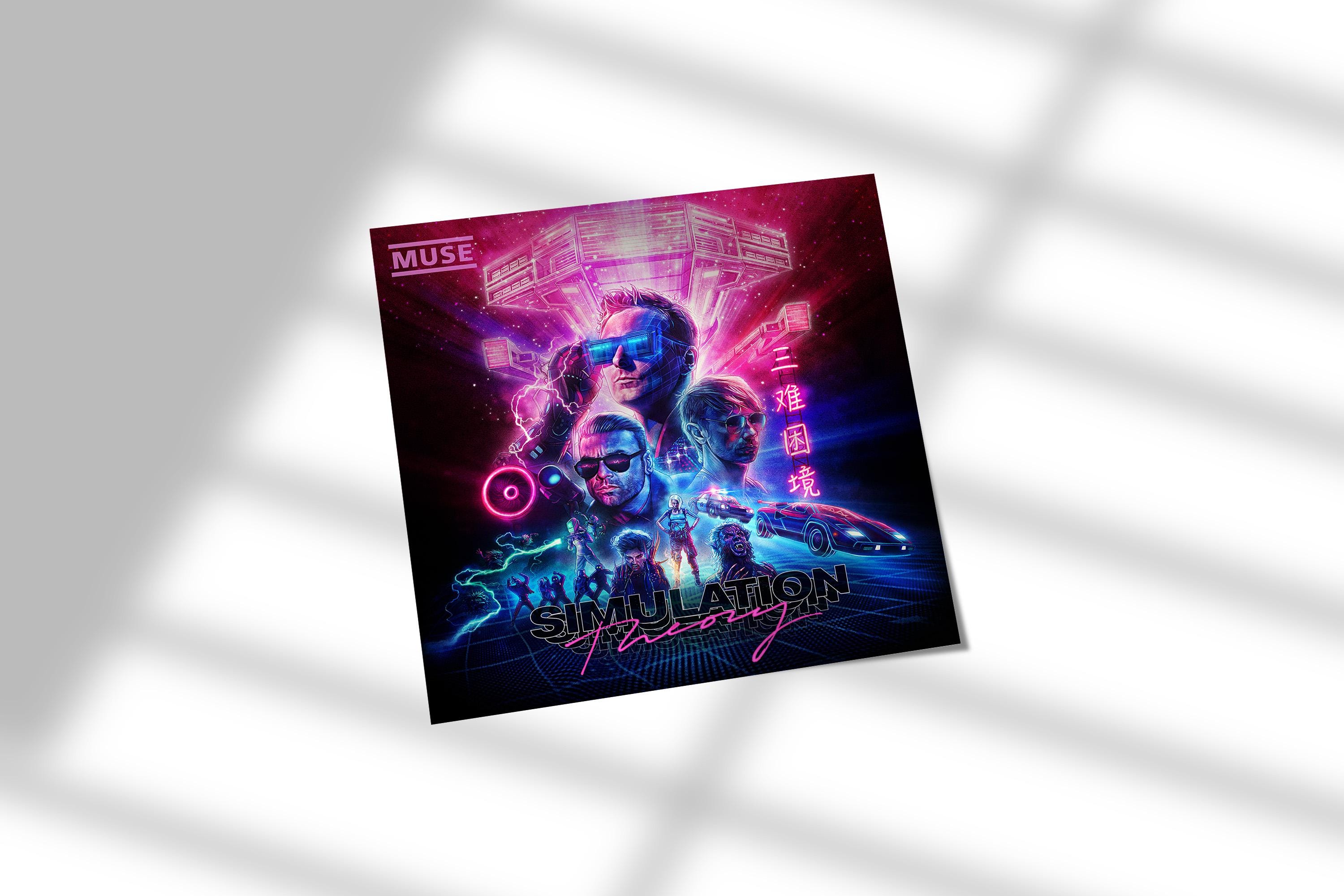 Simulation Theory Album Cover Poster, Modern Rock Wall Art, Best Albums ...